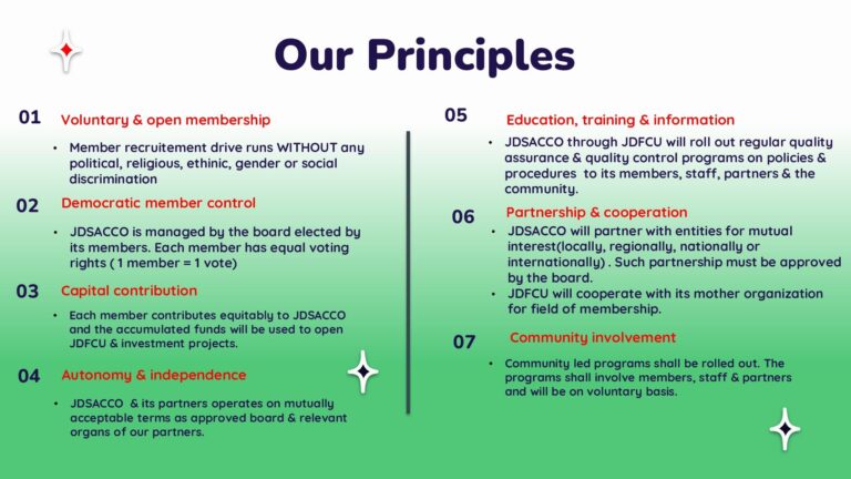 Our Principles – Jdsacco